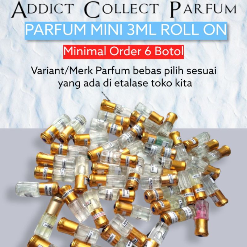 Jual Parfum Mini Inspired 3ml Roll On Minimal 6pcs | Shopee Indonesia