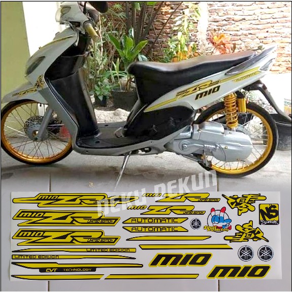 Jual Striping Mio Sporty Variasi Mio Zr Warna Kuning Motor Putih Awet ...