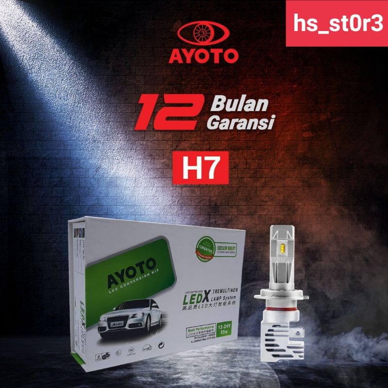 Jual Lampu Led Mobil Utama Headlamp Socket AYOTO H7 1 Set(Sepasang ...