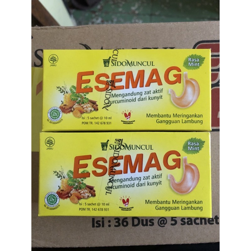 Jual ESEMAG Sidomuncul Meringankan Gangguan Lambung BOX isi 5 sachet ...