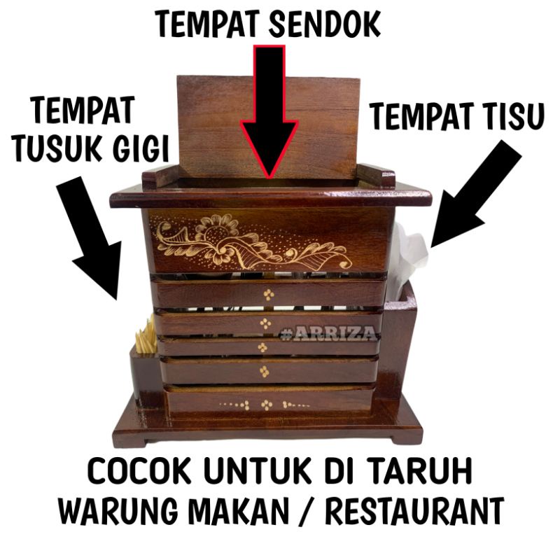 Jual Tempat Sendok / Rak Sendok Dari kayu Jati + Tempat Tusuk Gigi ...