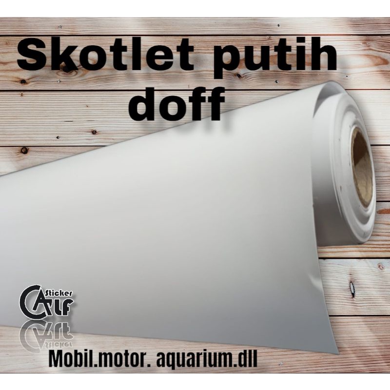 Jual sticker. skotlet putih doff /glosy 1 meter.skotlet sepeda motor ...