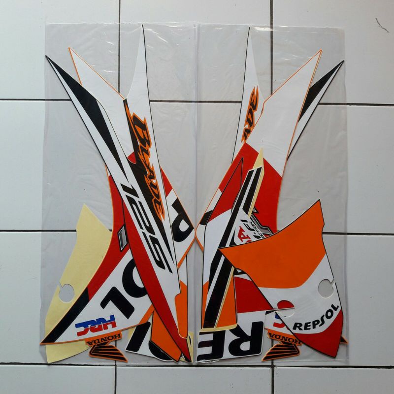 Jual stiker motor honda blade repsol fi 125 2014 orange original ...