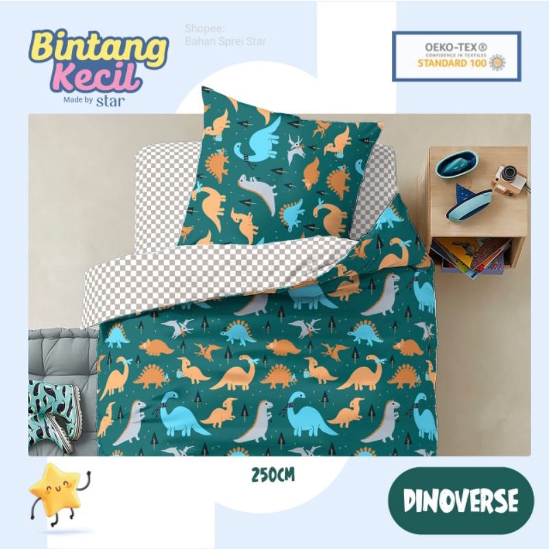 Jual Bahan Kain Sprei Star - Dinoverse | Shopee Indonesia
