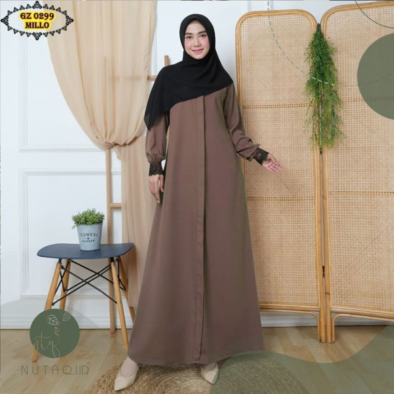 Jual Shakilla Maxi Dress Model Terbaru Variasi Renda Dilengan | Shopee ...