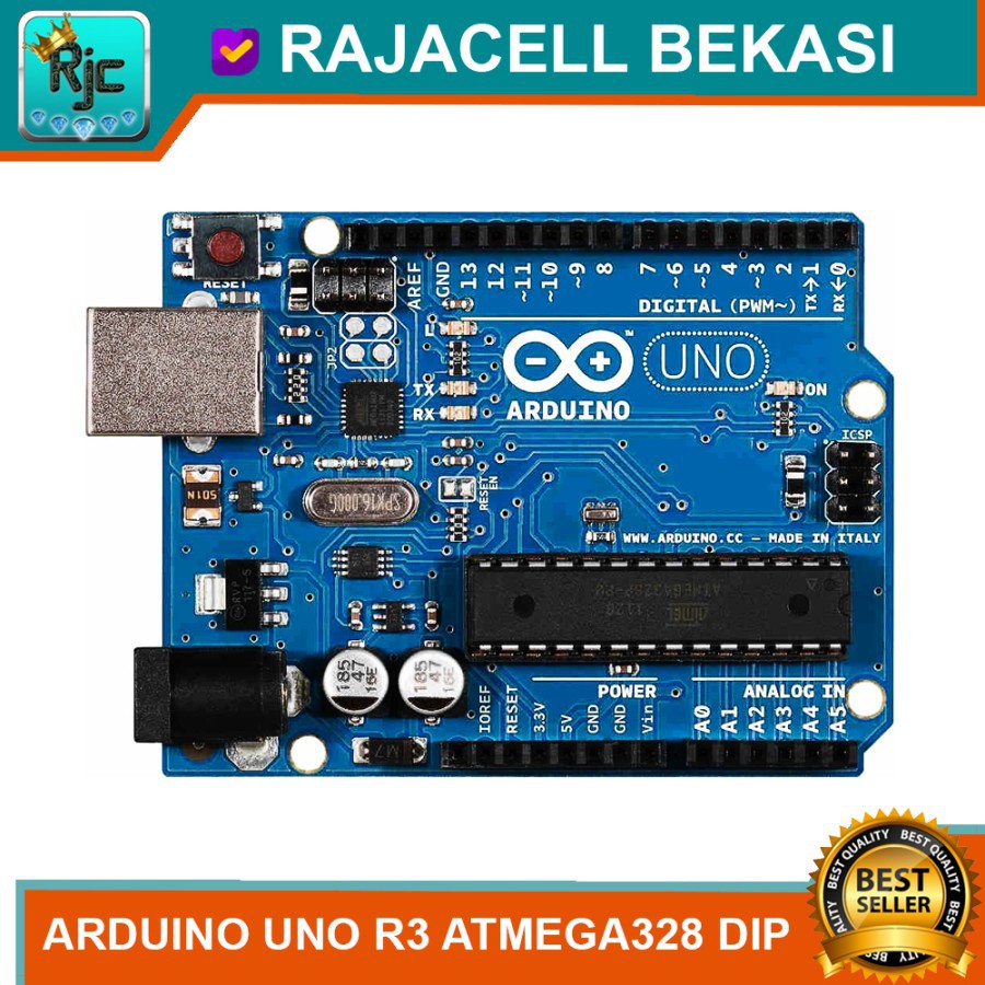 Jual New Arduino Uno R3 Atmega328p Dip 16u2 Like Original Tanpa Kabel