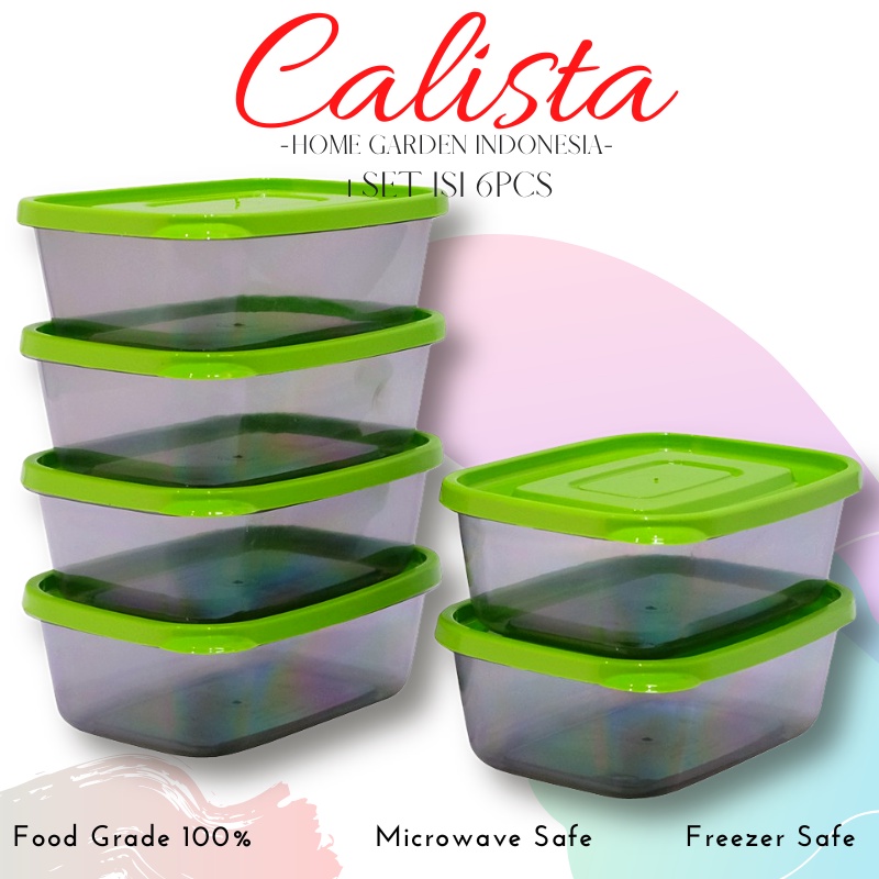 Jual [ CALISTA ] FOOD CONTAINER CALISTA FURANO SMOKE SET ISI 6PCS ...