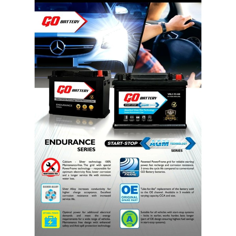 Jual Aki Mobil Kering Go Battery Endurance Series 80D26R / L 70 AH ...