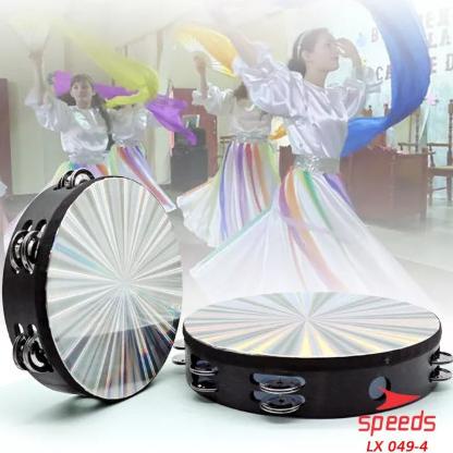 Jual Alat Musik Tamborin Tambourine Hologram Kecrekan Tambourine 049-4 ...