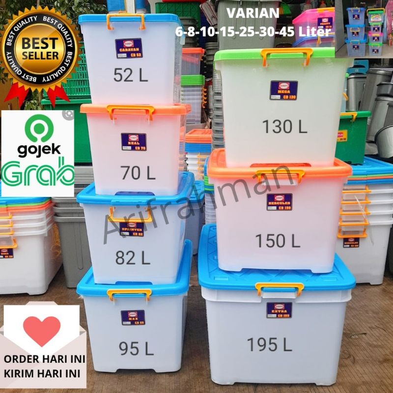 Jual CONTAINER BOX KONTAINER BOX TEMPAT PENYIMPANAN BARANG UKURAN 25 30 ...