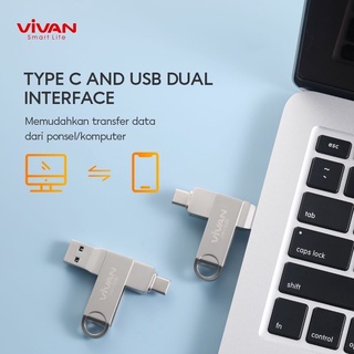 Jual VIVAN VOC264 Flashdisk OTG Type-C USB-C 3.1 64GB 32 GB Flash Disk ...