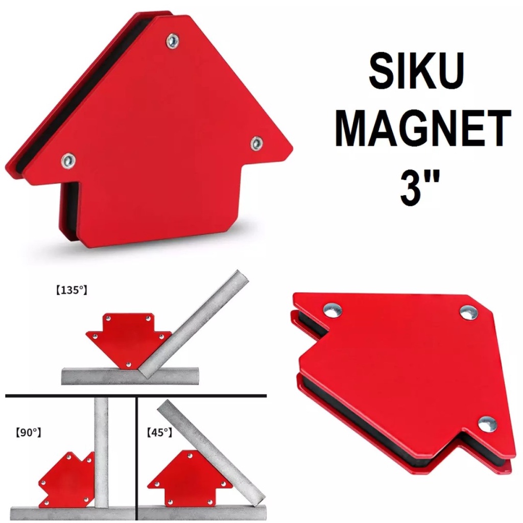 Jual SIKU MAGNET LAS 3 INCH 25LBS KDK / MAGNETIC WELDING HOLDER 3INCH ...