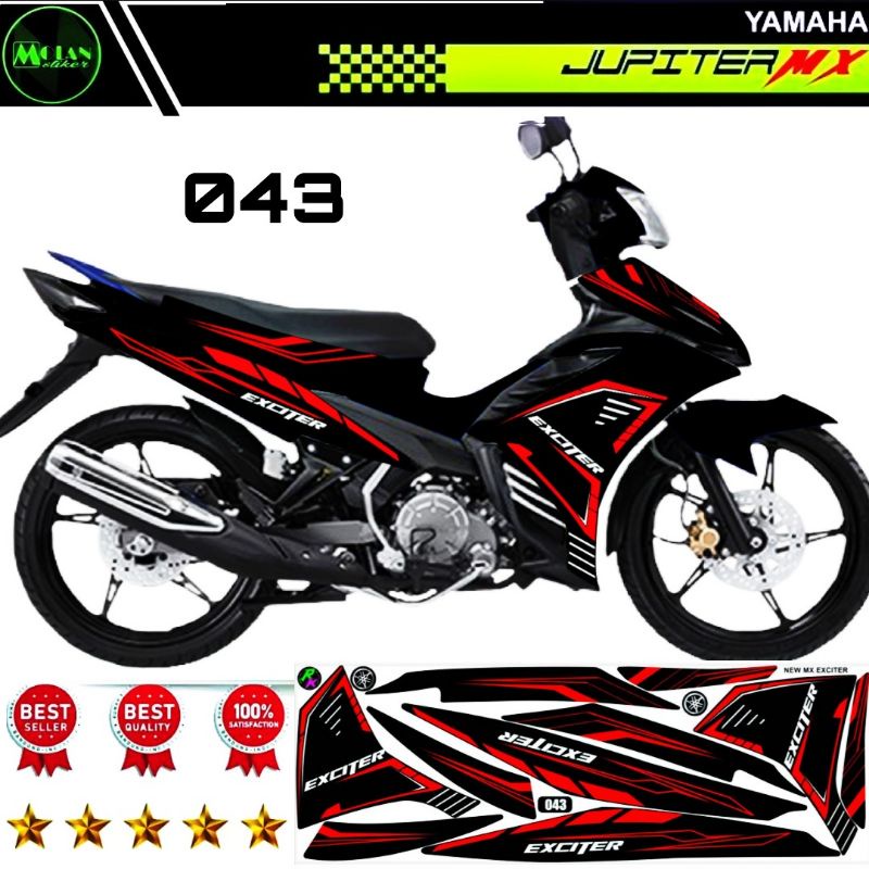 Jual Decal Sticker Striping Variasi Jupiter Mx 135 New 2011-2016 ...