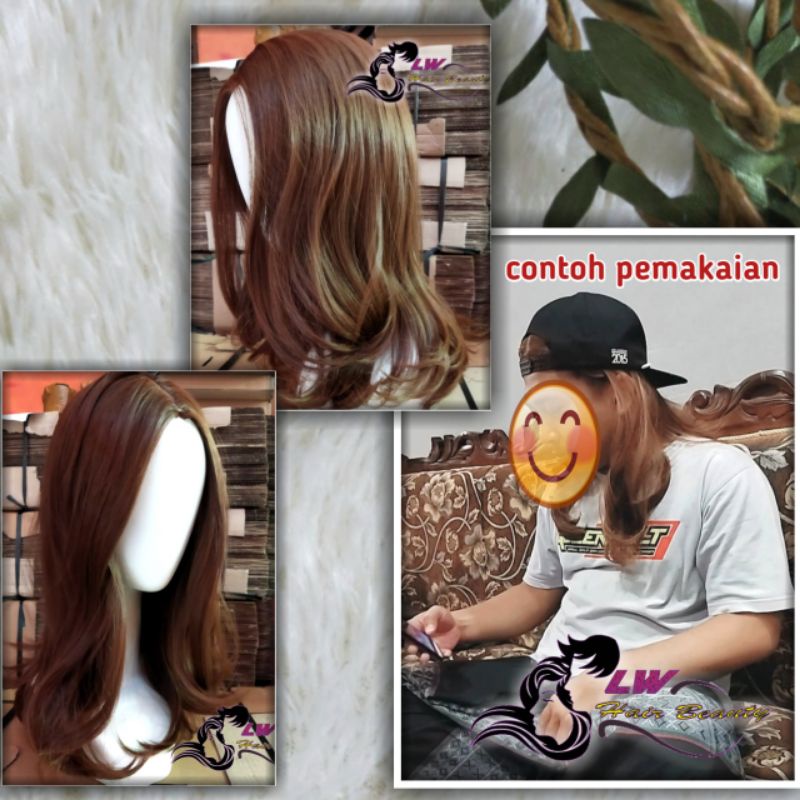 Jual Wig Pria Panjang Gondrong Ikal Coklat | Shopee Indonesia