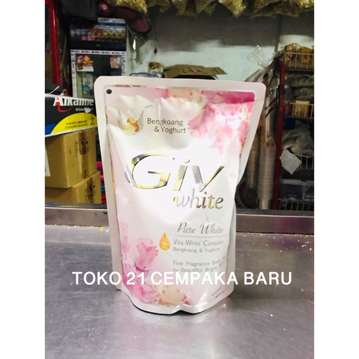 Jual Giv White Sabun Cair Bengkoang & Yoghurt Refill 400 ml | Giv 400ml ...