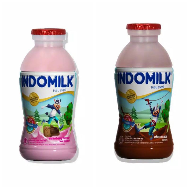 Jual Indomilk Susu Botol Cair 190ml Coklat, Strawberry | Shopee Indonesia