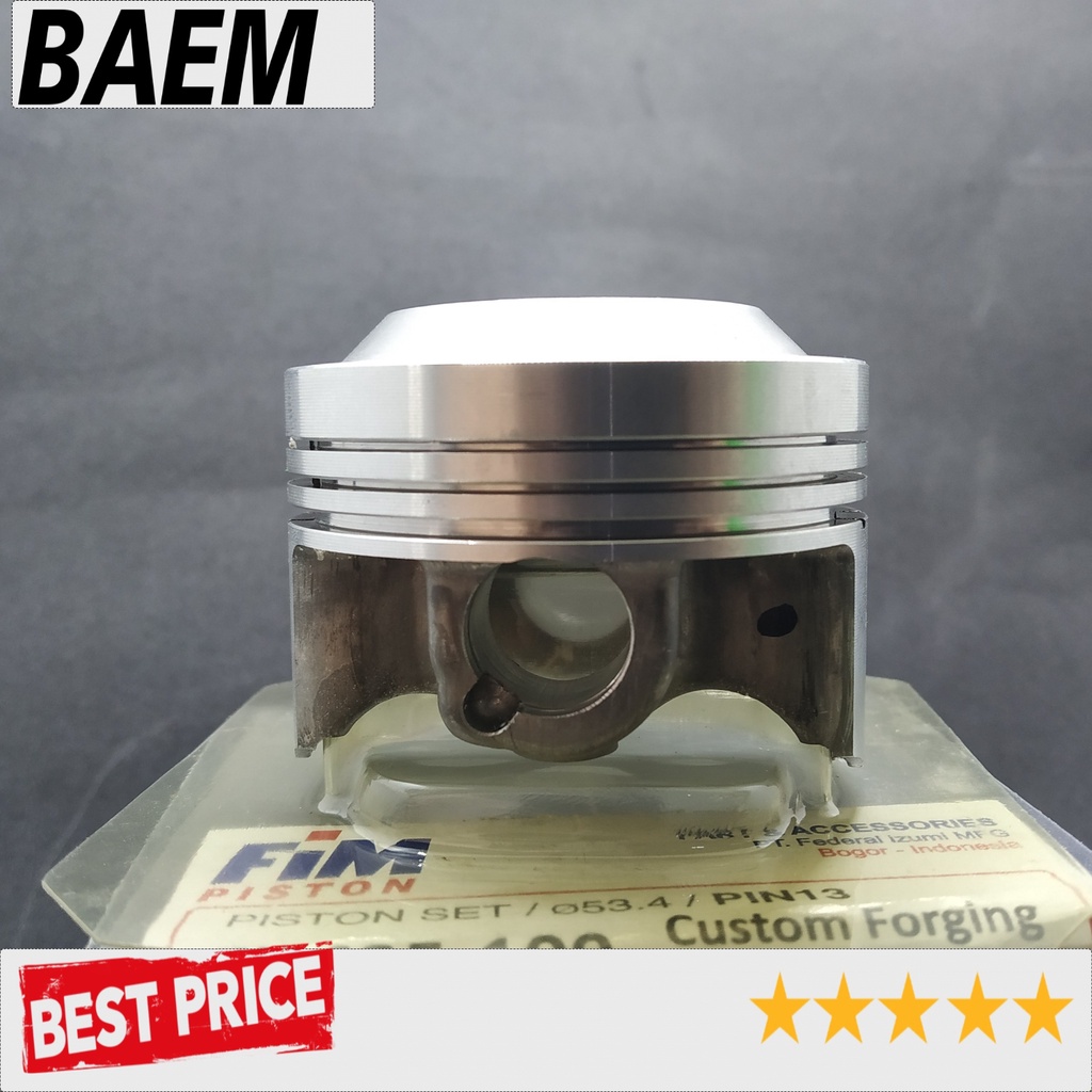 Jual Piston kit FIM35 forging jupiter z1 supra x blade 125 53.4 pen 13 ...