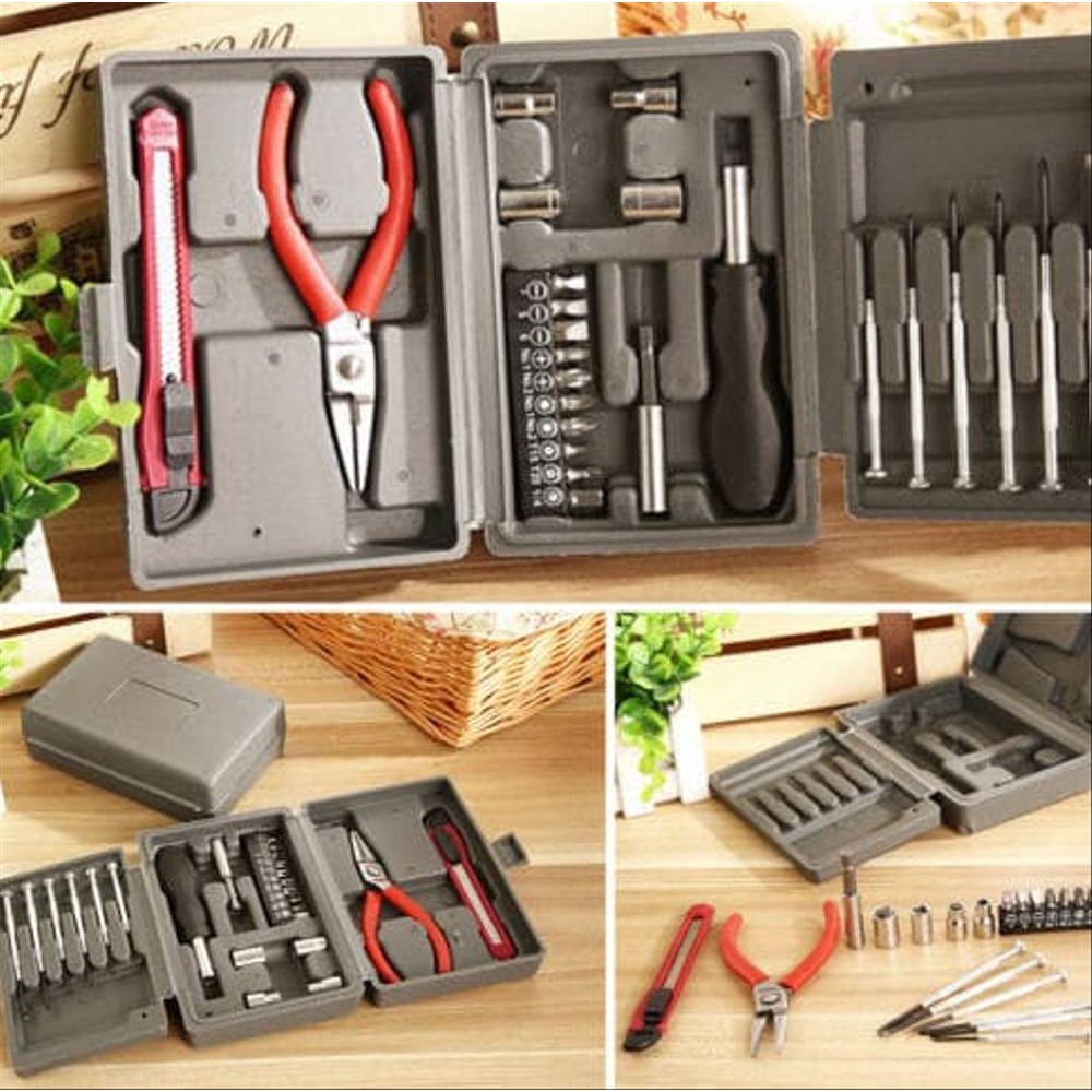 Jual alat pertukangan perkakas set 24 in 1 obeng mini kunci sock sok ...