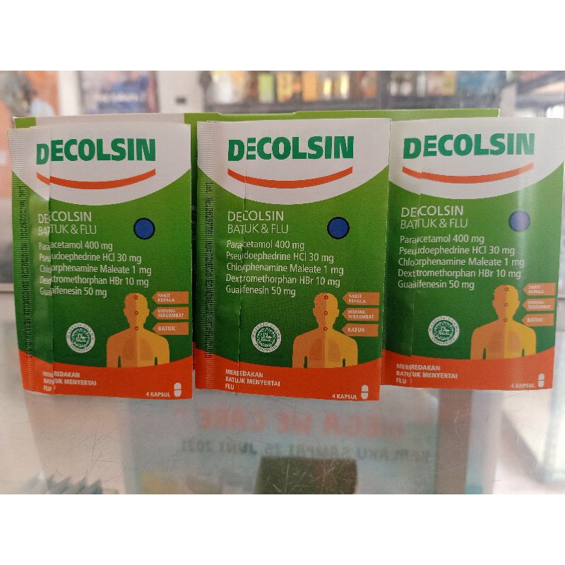 Jual DECOLSIN BATUK, FLU dan DEMAM ( HARGA PER 3 STRIP ) | Shopee Indonesia