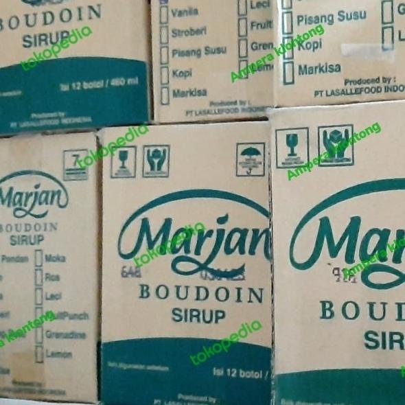 Jual SIRUP MARJAN BOUDOIN RASA COCOPANDAN/MELON 1 DUS (12 BOTOL ...