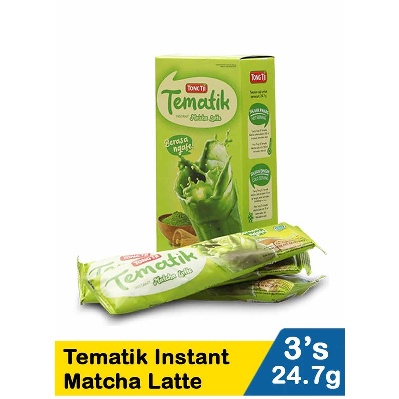 Jual Tong Tji Tematik Matcha Latte Isi 3 sachet | Shopee Indonesia