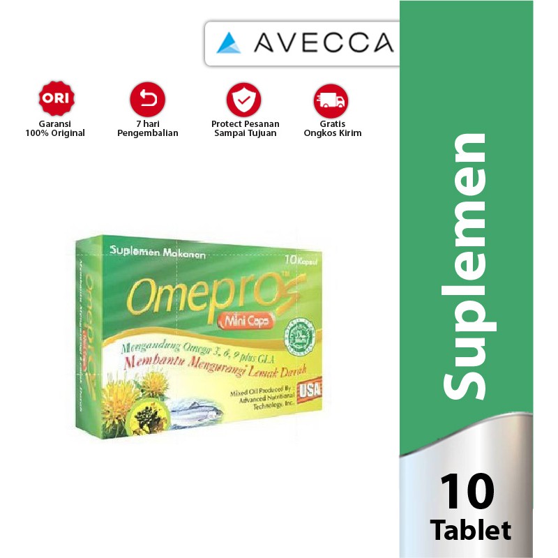 Jual Omepros Minicaps Isi 10 Kapsul (Suplemen Penurun Kolesterol ...