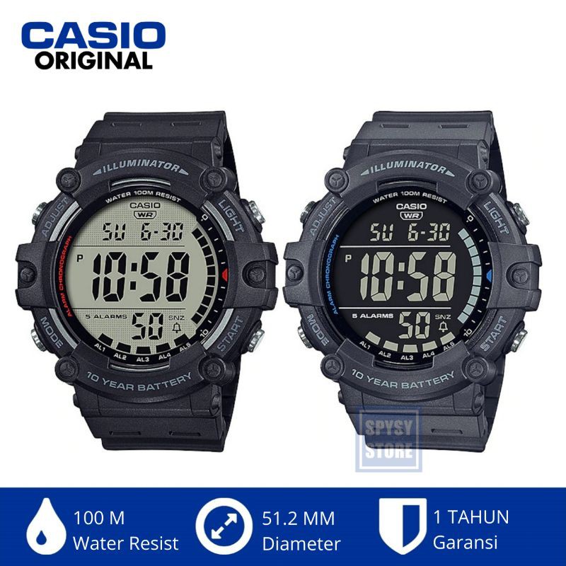 Jual Jam Tangan sport Pria Casio Ae-1500wh-1av Ae1500 A1500wh Original Strap Karet | Shopee ...