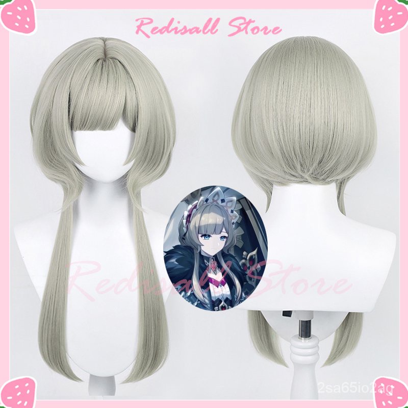 Jual Genshin Impact Fatui Sandrone Cosplay Wig Marionette Linen 60cm ...