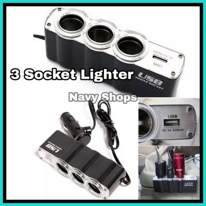 Jual Car Socket Lighter Extension Usb - Tambahan Lubang Pematik Api ...