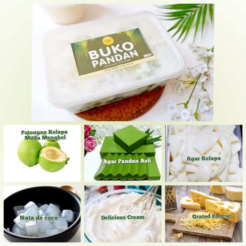 Jual BUKO PANDAN Fresh Dessert Box Kekinian (Ukuran Medium, Kemasan ...