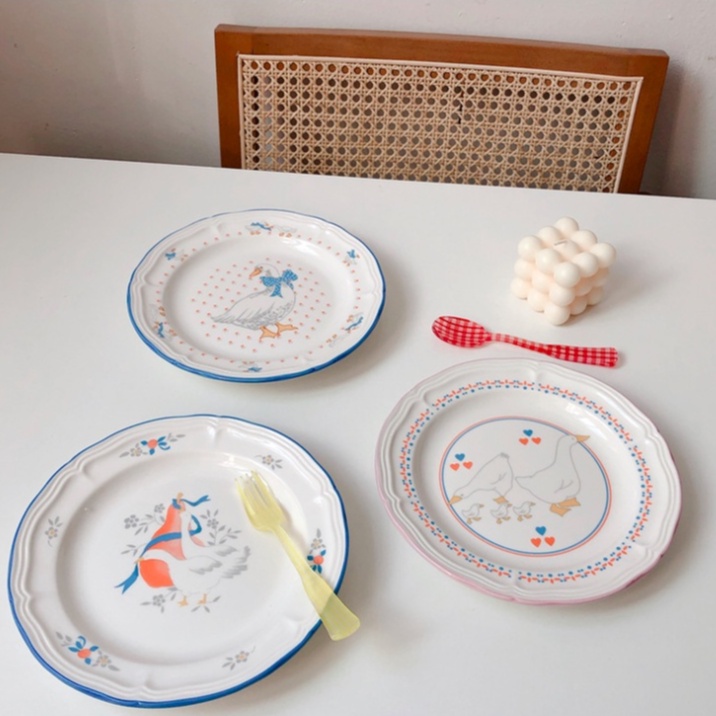 Jual JEN Piring Cantik Korea Keramik / Dessert Plate / Piring Unik ...