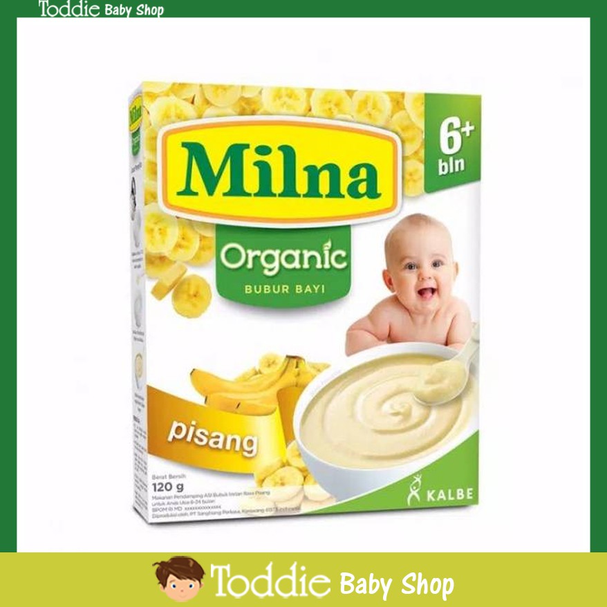Jual Milna Bubur Bayi Organik 6 Bulan Pisang 120gr | Shopee Indonesia