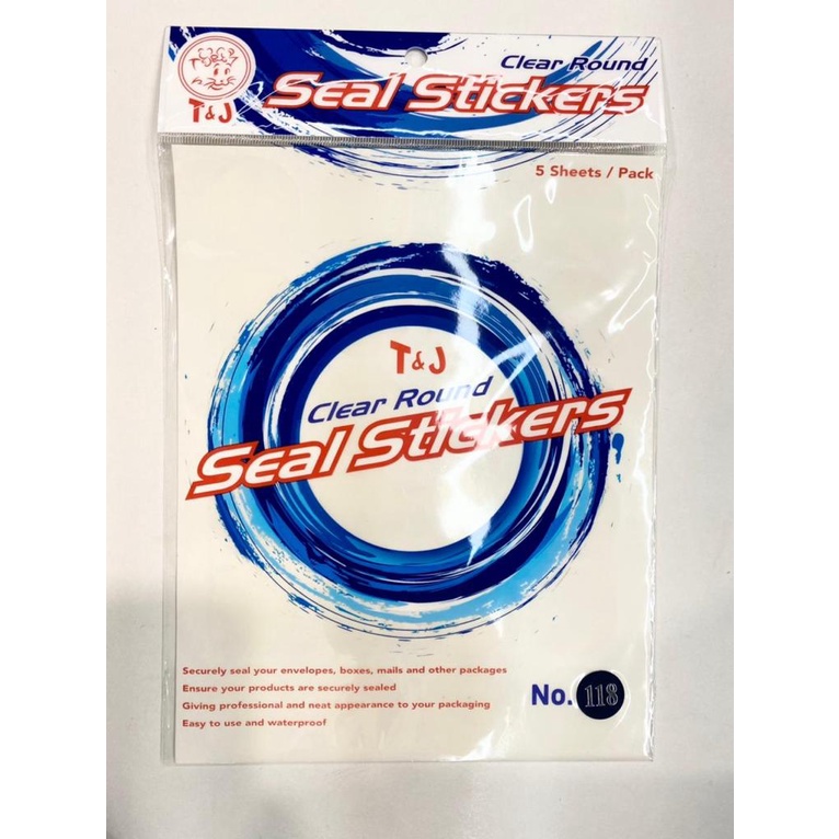 Jual T&J CLEAR ROUND SEAL STICKERS 118 (32 MM) | Shopee Indonesia