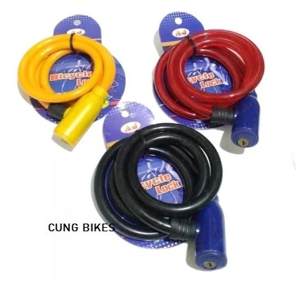 Jual Kunci Sepeda Spiral Kawat Baja, gembok Sepeda ulir | Shopee Indonesia