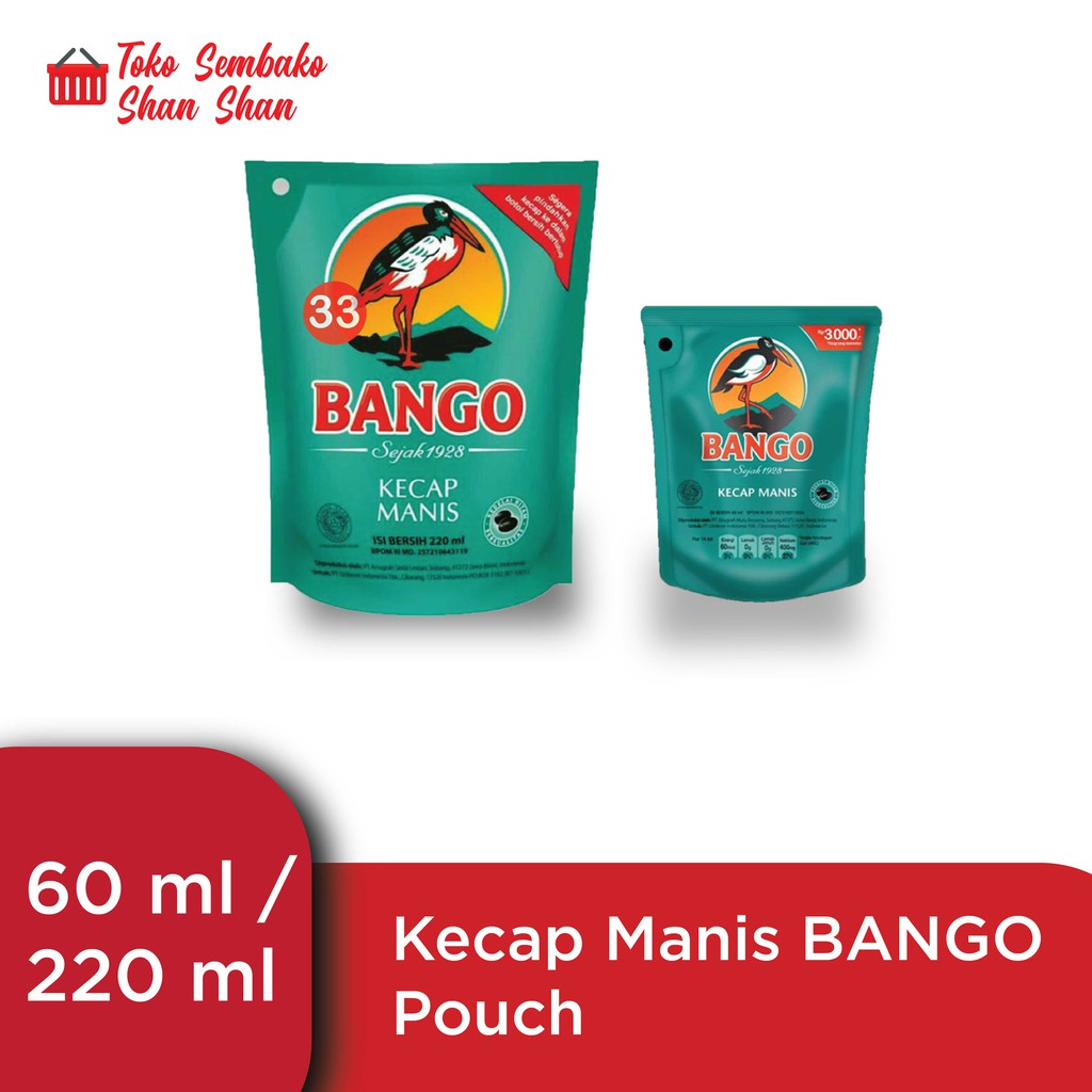 Jual KECAP MANIS BANGO POUCH REFILL 60 ML & 220 ML | Shopee Indonesia