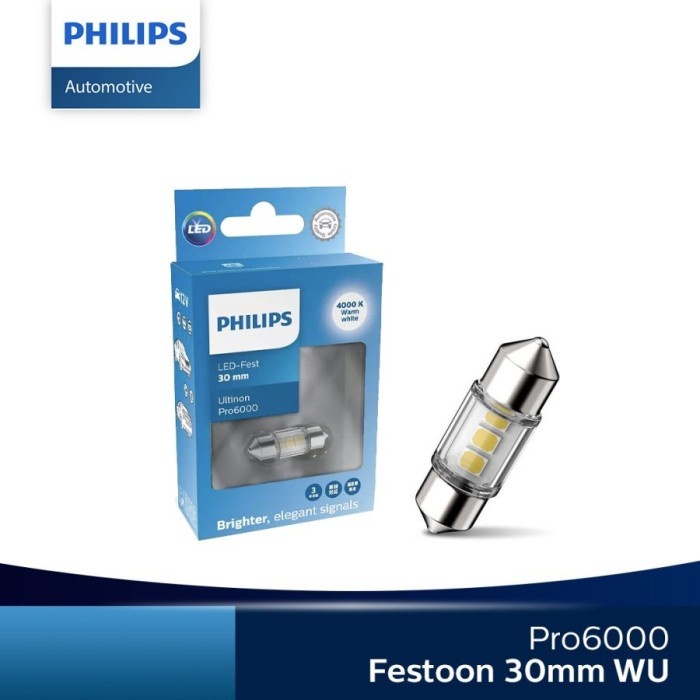 Jual Philips Ultinon Pro6000 LED Festoon 30mm - lampu plafon kabin ...