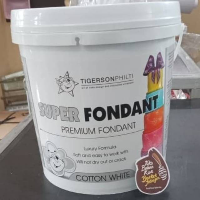 Jual SUPER FONDANT WHITE 500 GR ( REPACK) / ICING TIGERSON COTTON WHITE ...
