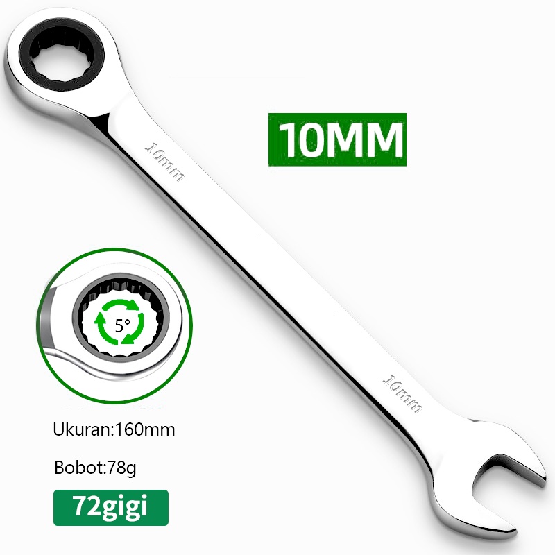 Jual ISKU kunci ring pas rachet 8 10 12 13 14 17 18 19mm Besi tahan ...