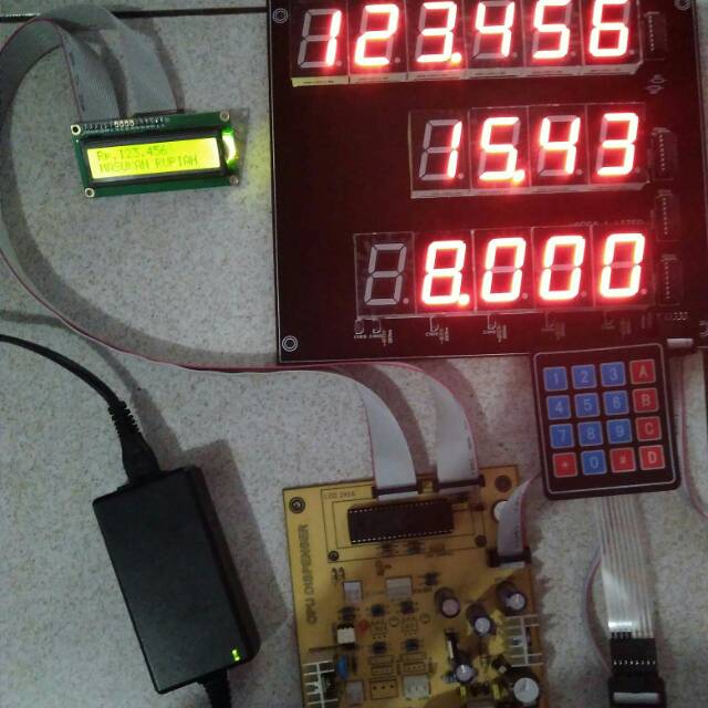 Jual modul cpu pom mini pertamini ac satu set display warna merah ...