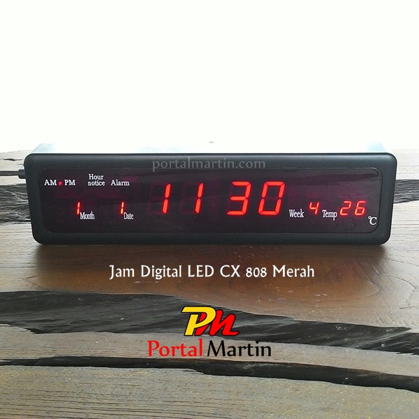 Jual Jam Dinding Digital LED 808 Merah | Shopee Indonesia