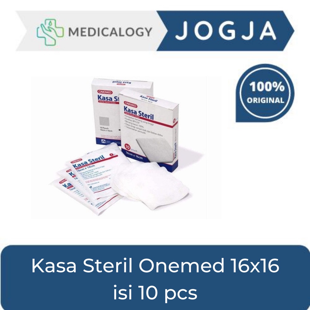 Jual ORIGINAL Kasa Steril 16x16cm Onemed / Gauze Swab Steril Kassa One ...
