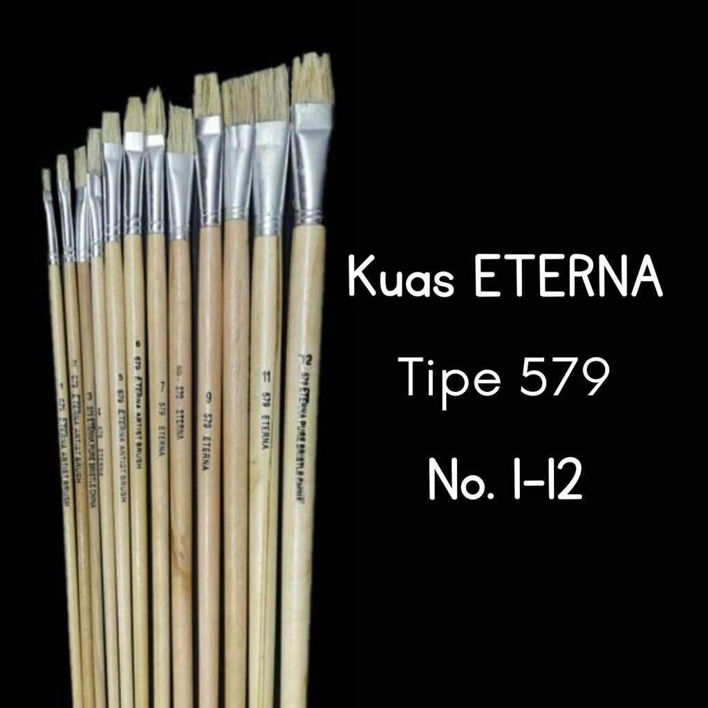 Jual Kuas lukis Eterna 579 no 1 - 2 - 3 - 4 - 5 - 6 - 7 - 8 - 9 - 10 ...