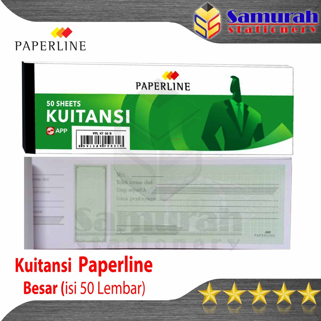 Jual Buku Kuitansi Paperline Ukuran Besar isi 50 Lembar / Bukti ...