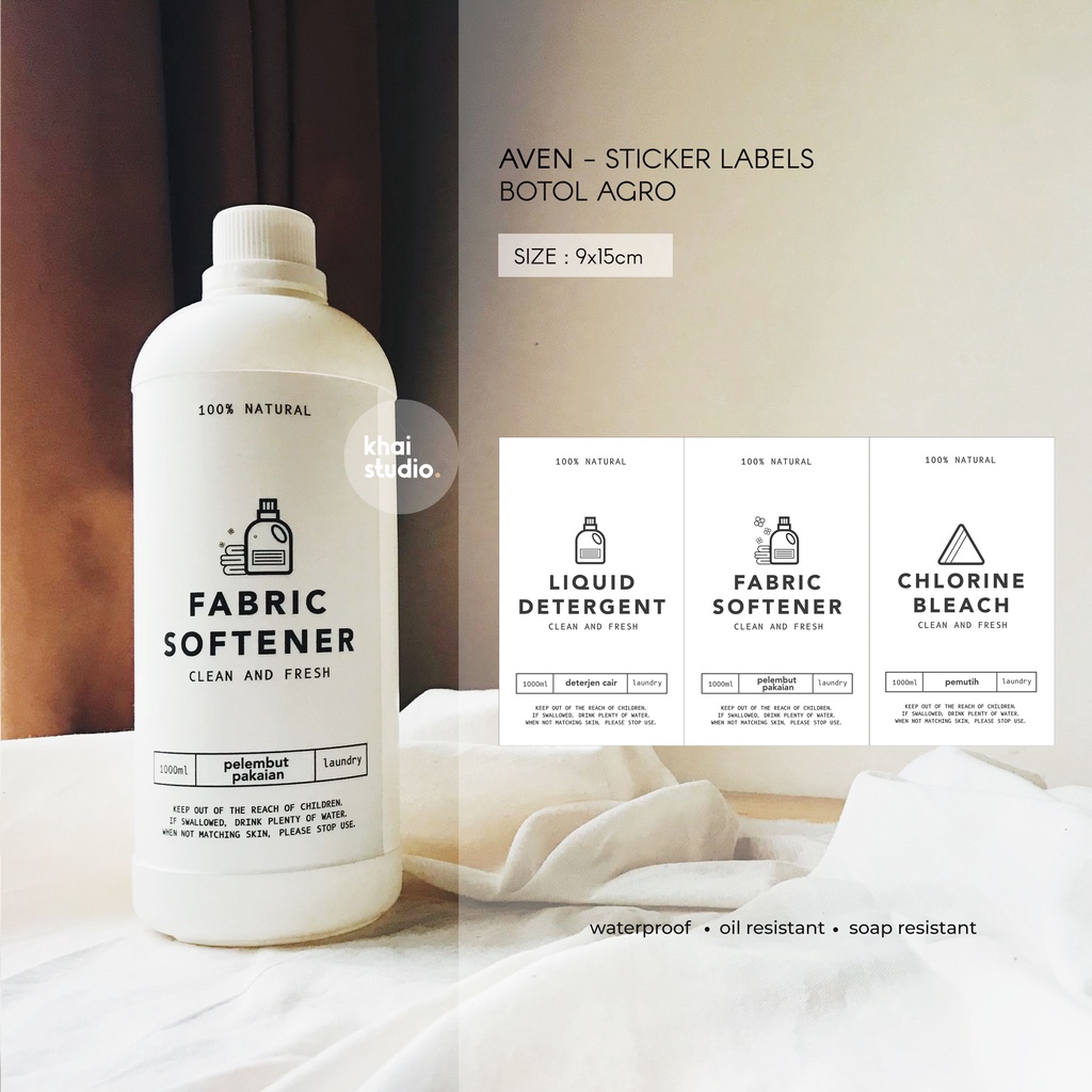 Jual AVEN - Label Sticker Botol Refill Laundry / Label Sticker botol ...