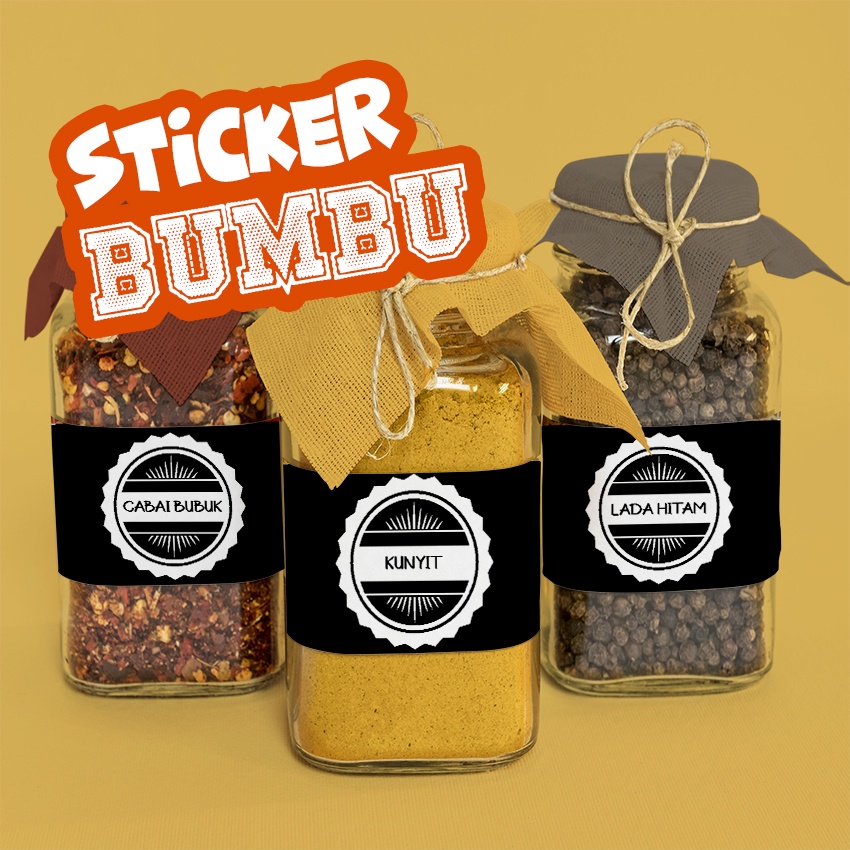 Jual stiker bumbu dapur | stiker bumbu | stiker garam | sticker 0023 ...