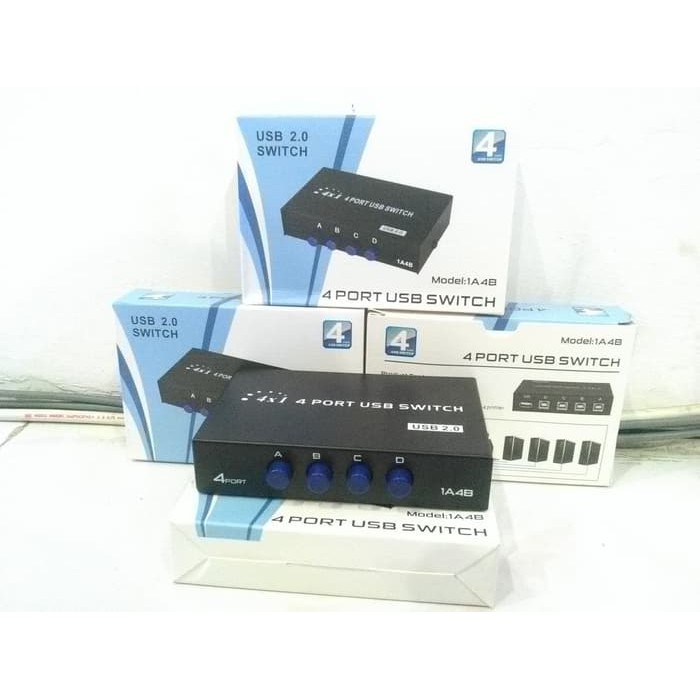 Jual Usb Switch 4 Port / Manual Switch Printer 4 Port / Data Switch | Shopee Indonesia