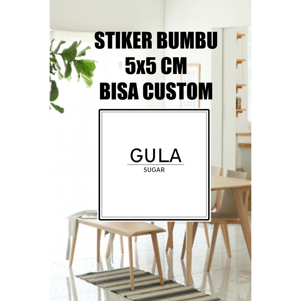 Jual 5x5 cm Stiker Label Bumbu WATERPROOF Custom | Shopee Indonesia