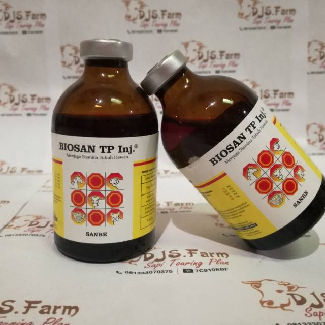 Jual Obat penambah energi ternak BIOSAN TP Inj 50 ml Sanbe untuk sapi ...