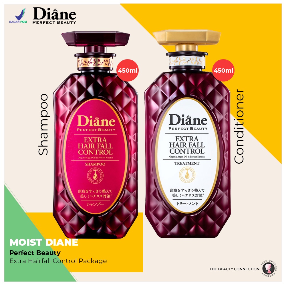 Jual MOIST DIANE Hair Fall Control Shampoo + Treatment (2x450ml ...
