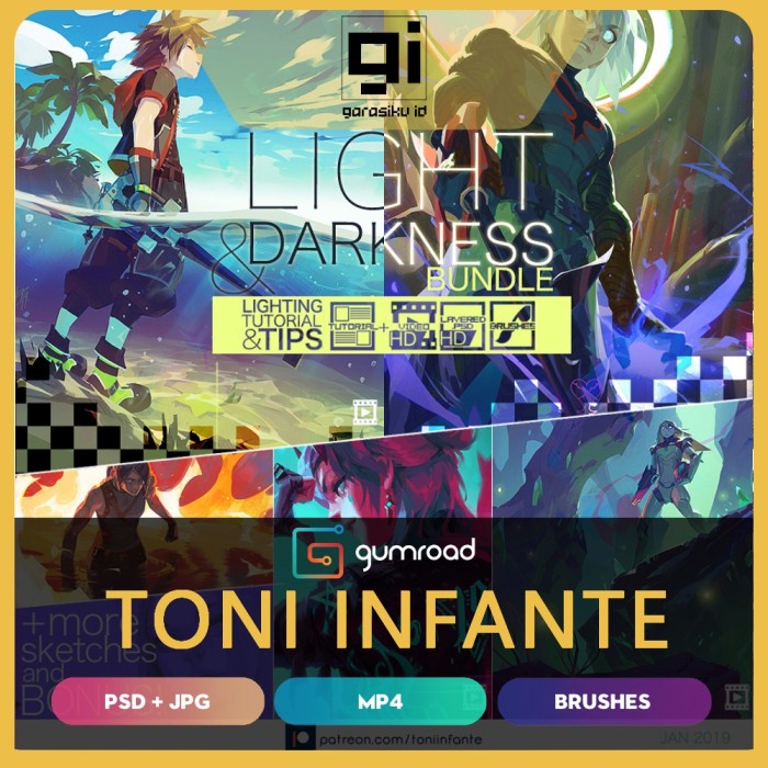 Jual PATREON - TONI INFANTE - LIGHT DARKNESS BUNDLE VIDEO + PSD + BRUSH | Shopee Indonesia